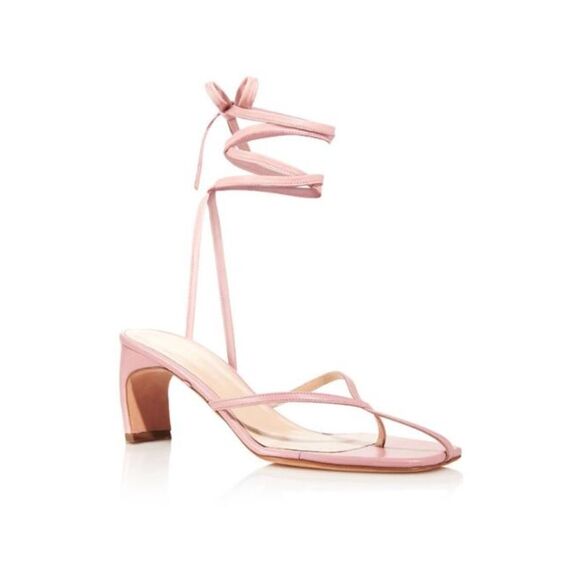 ELLEME | Shoes | Elleme Womens Pink Ficelle Square Toe Block Heel ...